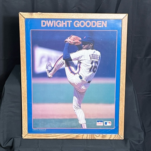 Source Unknown | Accents | Vintage Framed Dwight Gooden 6x2 York Mets ...